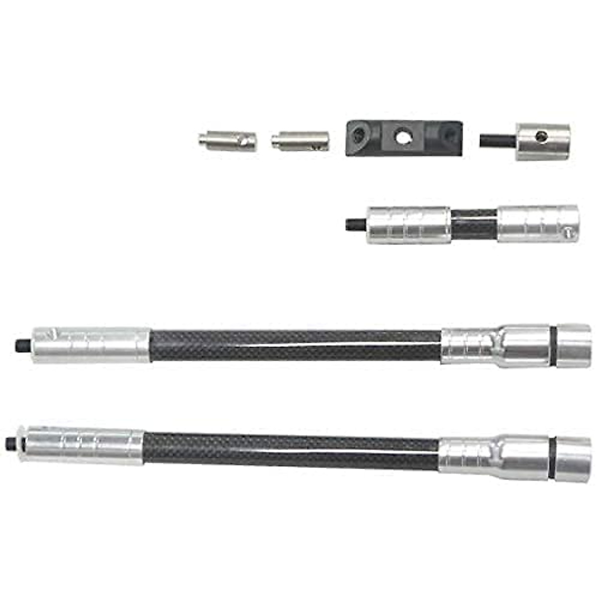 SHARROW Archery Balance Bar Stabilizer Set 30" 10" 4" Carbon Fiber Bow Stabilizer for Recurve Bow and Compound Bow Hunting Shootings