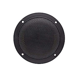 Herdio 4 Inches Waterproof Marine Ceiling Flush Wall Mount Speakers with 160 Watts Power, Handling for Kitchen Bathroom Boat Car Motorcycle Cloth Surround and Low Profile Design - 1 Pair (Black)