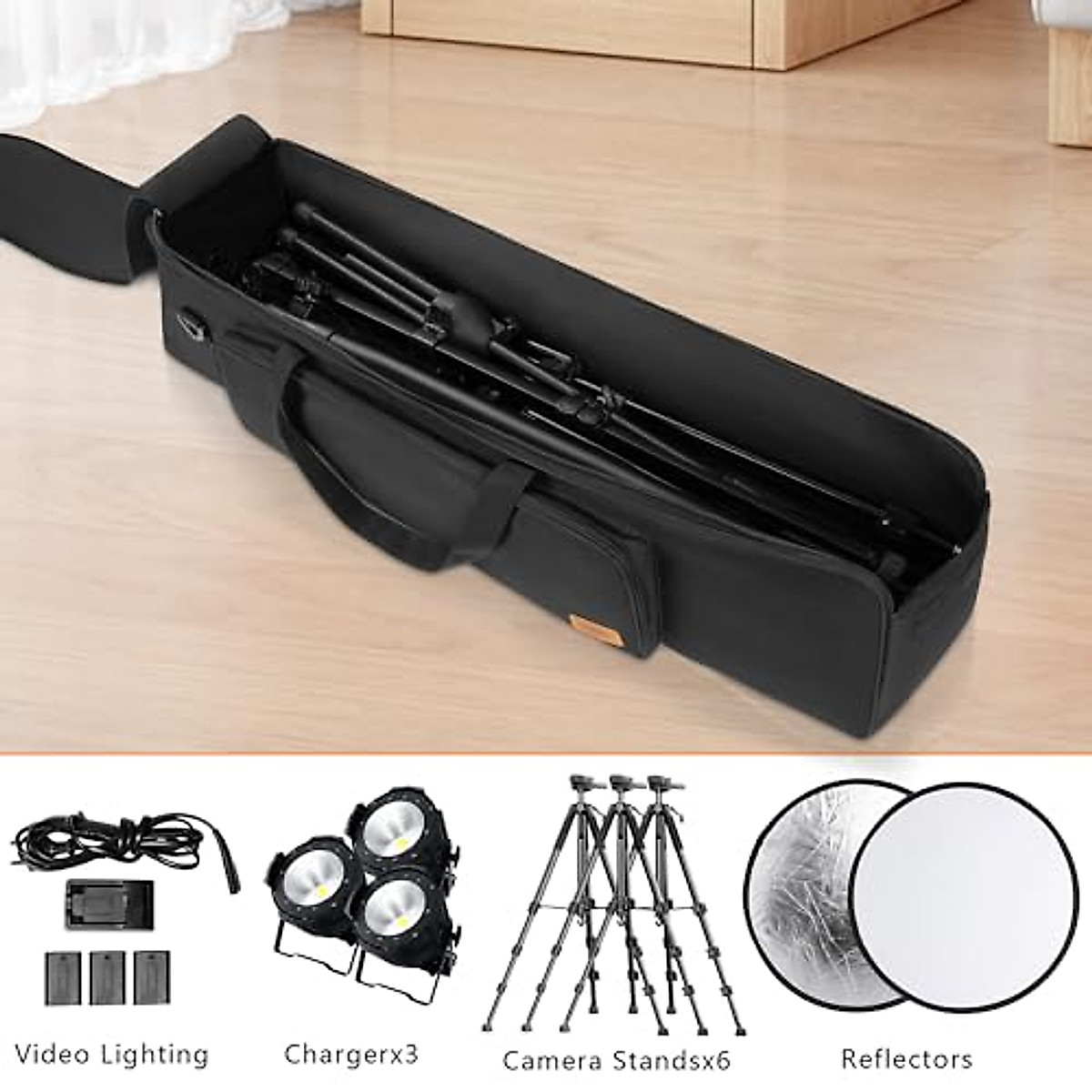 TORIBIO Tripod Carrying Case with Padded Water-resistant 40"x8.2"x8.2"/102x21x21cm Heavy-Duty Multi-Function Tripod Case Bag with Strap,Suit for Lights, Speakers, Cameras, Booms, Microphone Stands