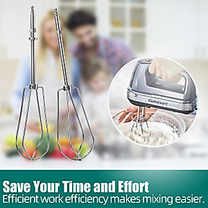 Hand Mixer Beaters Replacement for Cuisinart - CHM Series HM-50 HM-70 CHM-3 CHM-7PK Hand Mixer, Stainless Steel Turbo Beater Parts # CHM-BTR Whisk Attachments - Set of 2