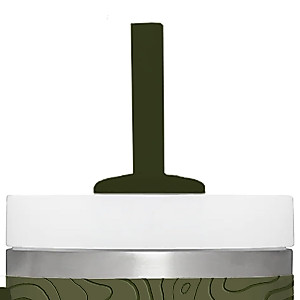 Kerusso Vibrant Green, Black Design 30 Ounce Lidded Stainless Steel Travel Tumbler with Straw, Will Guide You