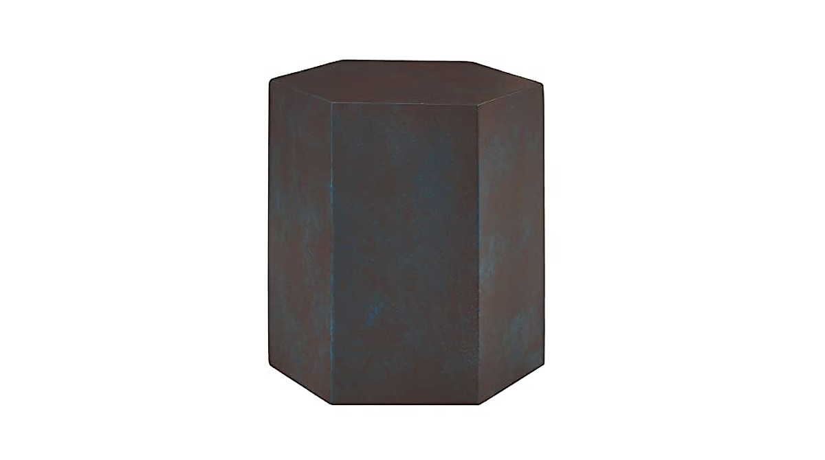 Ball & Cast End Concrete Accent Side Table - Rust Brown Durable & Stylish