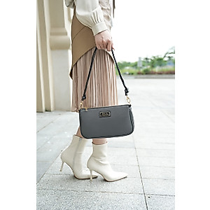 MKF Collection Shoulder Bag for Women, Crossover Handbag Purse Top-Handle Crossbody Bag Black