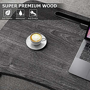 Laptop Bed Desk Lap Tray: Large Portable Foldable laptray Computer bedtray Table for Writing Reading Eating Breakfast XXL lapdesk on Low Sitting Floor or Adult Laying Couch