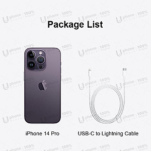 2022 New Condition Apple iPhone 14 Pro 8GB RAM 6.1'' Super Retina XDR Display A16 Bionic Chip iOS 16 5G Mobile 2 Nano SIM / 14 Pro Gold / 1T|CN Version