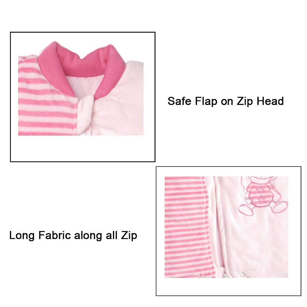 BLOOMSTAR Wearable Blanket with Legs, Baby Sleep Bag with Feet Winter, Toddler Sleeping Bag,Sack with Sleeve Velvet Thick 3.5 TOG