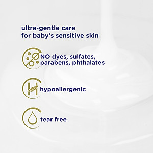 Baby Dove Baby Wash and Shampoo Baby Bath Products for Baby's Delicate Skin Rich Moisture Washes Away Bacteria, Tear-Free and Hypoallergenic, 13 Fl Oz (Pack of 3)