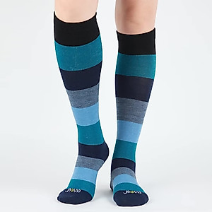 ja vie JAVIE Ultra Comfy 75% Merino Wool Graduated Compression Socks for Women & Men (15-20mmHg)