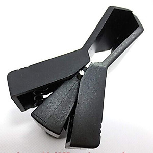 Universal Microphone Clip Holder Stands with 5/8" Male to 3/8" Female Nut Adapters Butterfly Style Microphone Clip Holder for Handhold Microphone Black 2 Set