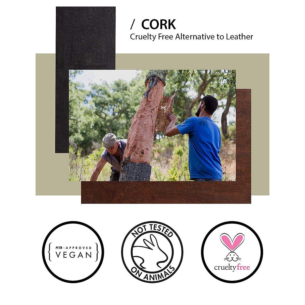 Corkor Cork RFID Long Wallet – Women’s Clutch - RFID Blocking - Vegan Leather – Cruelty Free – Eco Friendly - Trunk