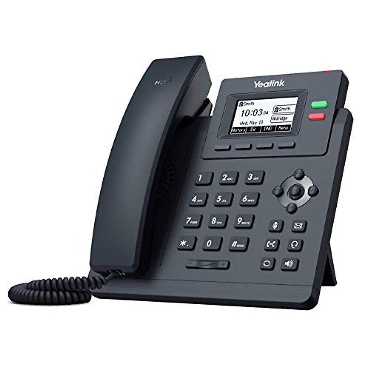 Yealink T31G IP Phone, 2 VoIP Accounts. 2.3-Inch Graphical Display. Dual-Port Gigabit Ethernet, 802.3af PoE, Power Adapter Not Included (SIP-T31G)