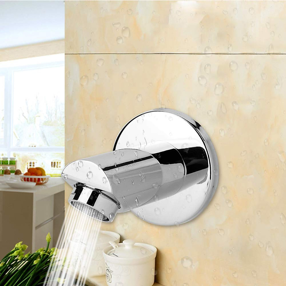 BORDSTRACT Shower Faucet, G1/2 Wall Mounted Basin Faucet Antisplash Bath Tub Tap Faucet Copper Shower Spout for Vessel Sinks Bathroom