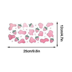 5 Sheets Fruits Theme Rub on Transfer Stickers UV DTF Cup Wrap Transfer Stickers for Glass Cups Waterproof Clear Film Transfer Paper Decal for Crafts Furniture