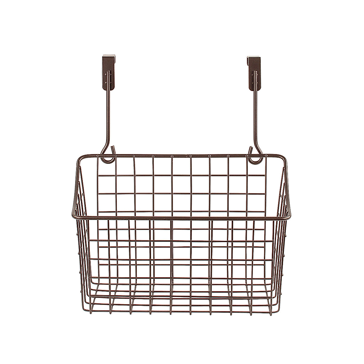 Spectrum Diversified Grid Storage Basket, Over The Cabinet Steel Wire, Sink Organization for Kitchen & Bathroom, Large, Industrial Gray