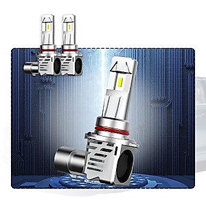 UGSHY 2 PCS 9005 HB3 Car LED Front Light, Super Bright Car LED Bulbs Kits, White Light Fog Light, Aluminum High Beam, Universal Automobile IP65 Waterproof Bulbs Replacement, UGDD1701WH-9005/HB3