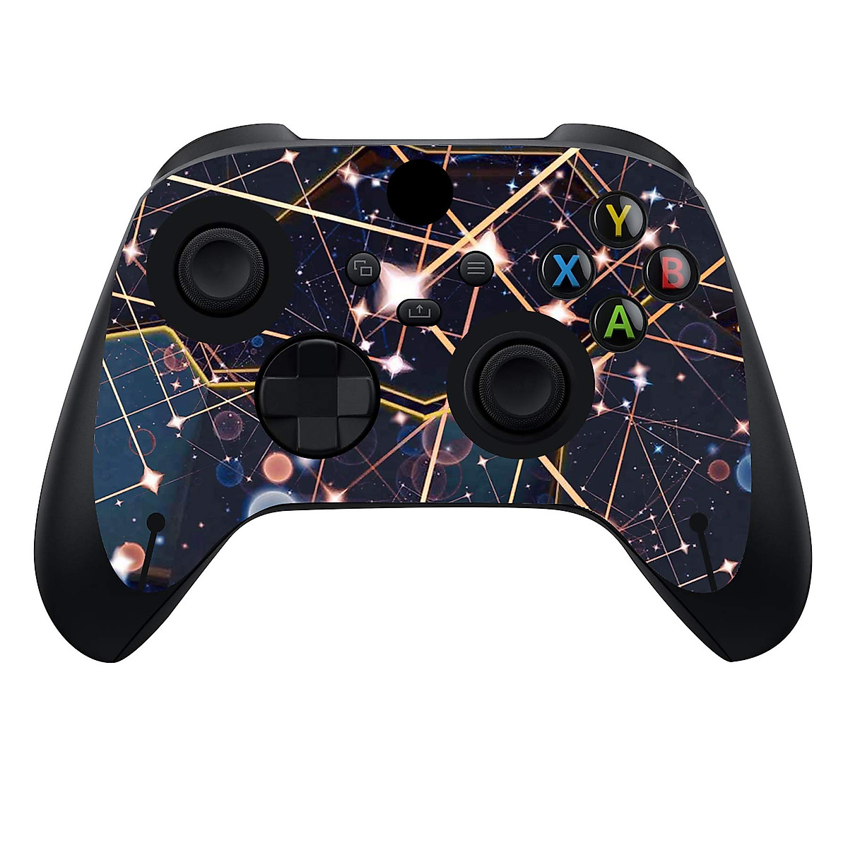 PlayVital Galaxy Geometric Custom Vinyl Skins for Xbox Series X, Wrap Decal Cover Stickers for Xbox Series X Console Controller