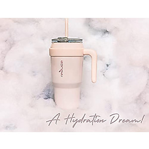 REDUCE 40 oz Tumbler with Handle and Straw, Stainless Steel with Sip-It-Your-Way Lid - Keeps Drinks Cold up to 34 Hours - Sweat Proof, Dishwasher Safe, BPA Free - Glacier, Opaque Gloss Mug