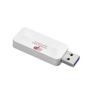 New AC1300 USB WiFi Adapter- 2.4G/5G Dual Band Wireless Network Adapter for PC Desktop, MU-MIMO WiFi Dongle, USB 3.0, Supports Windows 11, 10, 8.1, 8, 7, XP，Vista，Works with Any Router