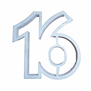 NUMBER 16 SWEET SIXTEEN BIRTHDAY ANNIVERSARY EVENT COOKIE CUTTER MADE IN USA PR108-16