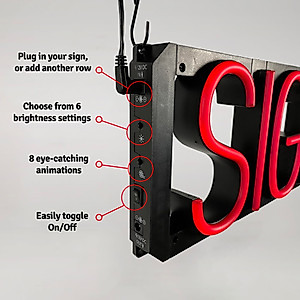 SpellBrite ATM INSIDE Sign for Business | ATM & EBT-Related Signs with Neon Look, Red LED Light | 33.2" x 6.3"