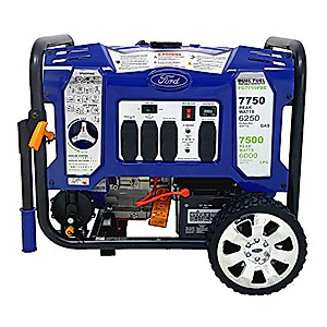 Ford 7,750W Portable Switch & Go Technology and Electric Start, FG7750PBE Dual Fuel Generator
