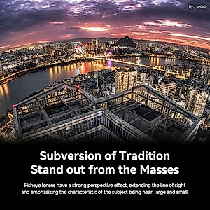 Brightin Star 10mm F5.6 Fisheye Wide Angle APS-C Manual Foucus Mirrorless Camera Lens, Fit for Canon EOS-M Mount M, M2, M3, M5, M6, M10, M100, M50, M200 (Silver)