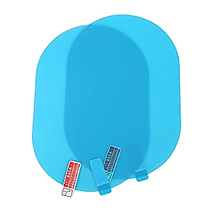 X AUTOHAUX 2pcs Oval Car Rearview Mirror Nano Film Anti Rain Waterproof Side Window Clear Protective Sticker 150mm x 98mm