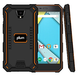 Plum Gator 4 - Rugged Phone Unlocked 4G GSM 13 MP Camera 5" Display IP68 Water Proof Shock Proof 5000 mAh Powerful Battery