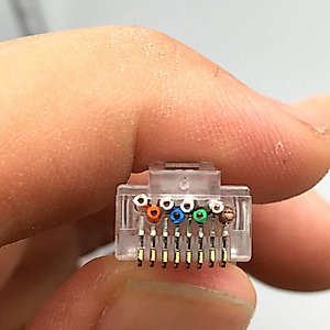 PETECHTOOL RJ45 CAT6A CAT6 Pass Through Connectors 23 AWG Cables 50-Pack - End Bold Ethernet 8P8C Gold Plated Modular Plug for Unshielded Twisted Pair Solid Wire & Standard Cables