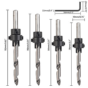 KATA 30PCS Multi-Function Wood Drill Bits Set Hole Saw Kit Set with 3/4"-6" Hole Saw, Countersink Drill Bits, Spade Drill Bits, Carbide Forstner Bits, Ideal for Soft Wood, Plywood, PVC