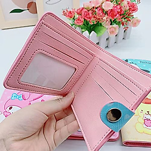 Anime Wallet Cute Wallet for Women Girls Leather Wallet Purse Cartoon Wallet Anime Merch (ge-Kuro Wallet)¡­