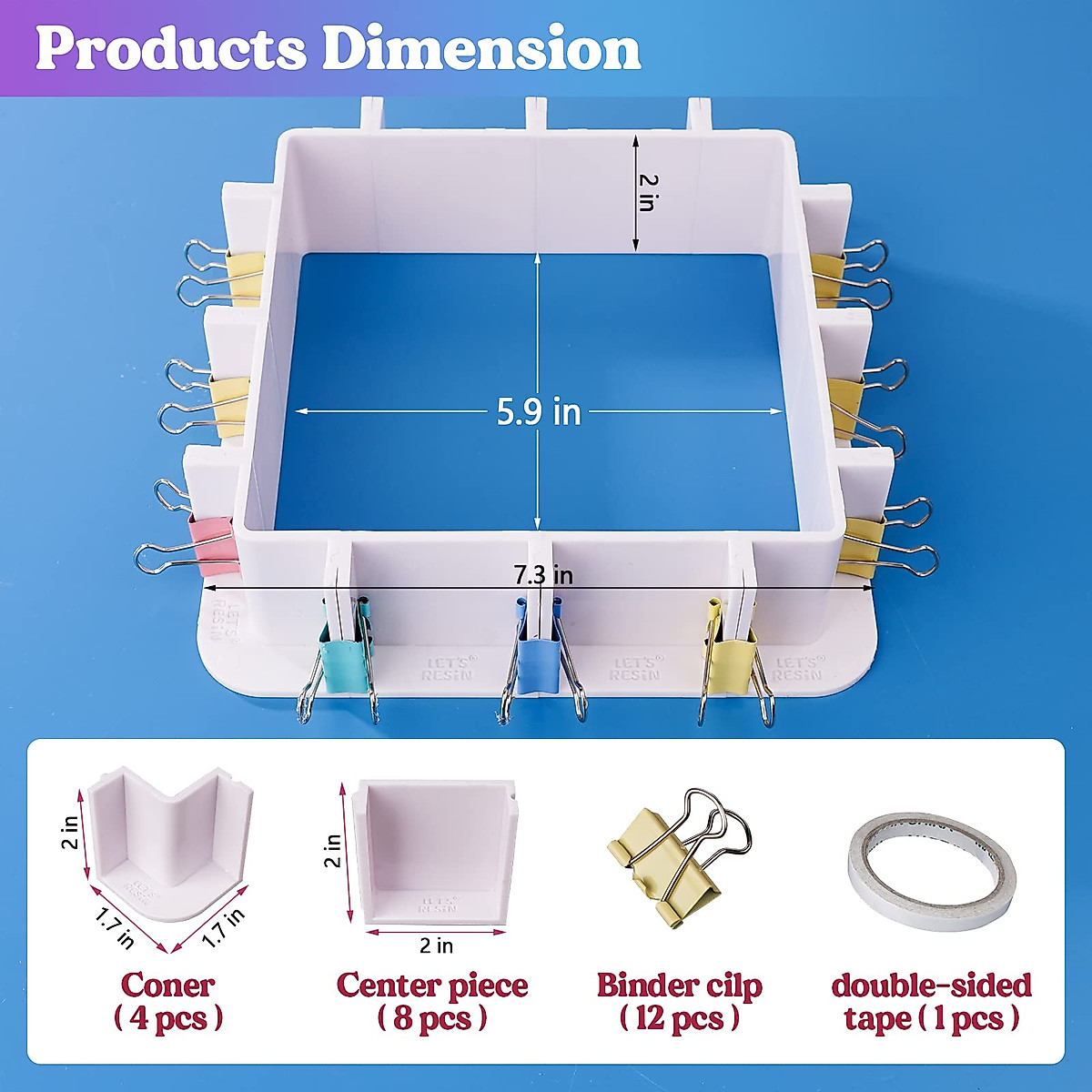 LET'S RESIN Adjustable Mold Housing for Silicone Molds Making, Mold Master for Mold Making Silicone Rubber, Plastic Housing Frame for DIY Resin Molds, Candle Molds, Soap Molds Making