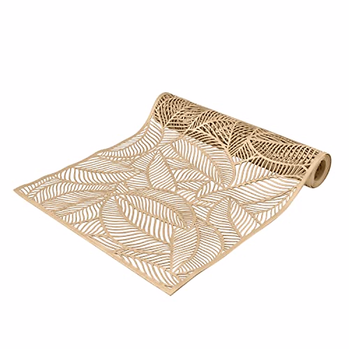 Home Details Leaf Laser Cut Table Runner | Kitchen | Dining Room | Place Setting | Décor | Gold