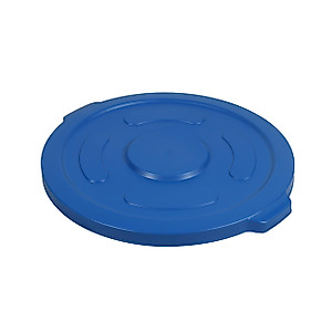 PLASTIC PRINCE Round Trash Can Lid Compatible with 55 Gallon Plastic Prince Container, Blue