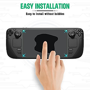 Ambison Matte Glass Screen Protector Designed for Steam Deck Oled 2023 7.4inch/Steam Deck 2022 7inch, [2 Pack] Premium Anti Glare 9H/Full Coverage/Fingerprint Free/Anti Scratch/Ultra Sensitive