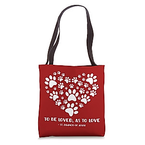 St Francis of Assisi Patron Saint of Animals Dog Owner Tote Bag