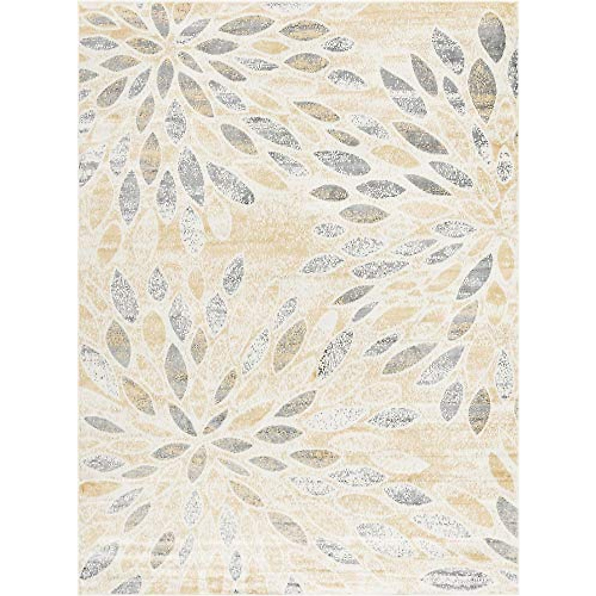 Rugs.com Charleston Collection Rug – 9' x 12' Yellow Low-Pile Rug Perfect for Living Rooms, Large Dining Rooms, Open Floorplans