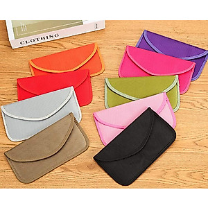 Faraday Bag for Phone, Signal Blocking Bag,GPS RFID Shield Cage Pouch Wallet Phone Case for Cell Phone Privacy Protection and Car Key FOB, Anti-Tracking Anti-Spying 2 pack