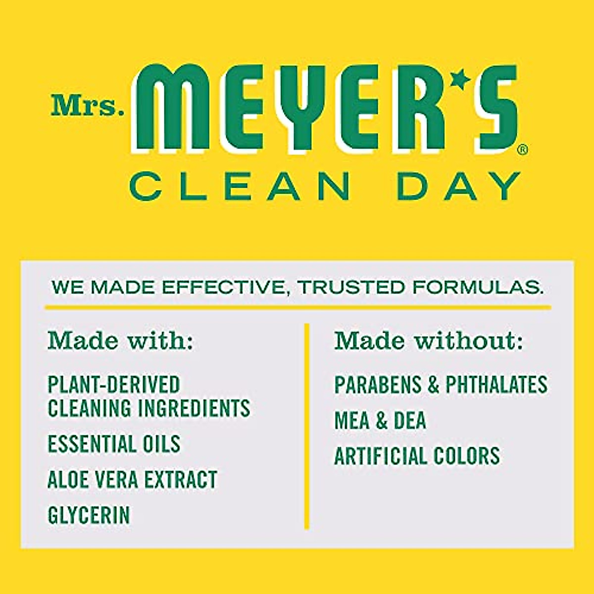 MRS. MEYER'S CLEAN DAY Liquid Dish Soap Refill, Biodegradable Formula, Honeysuckle, 48 fl. oz