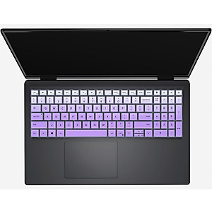 Keyboard Cover for 2024 2023 15.6 Dell Inspiron 15 3510 3511 3515 3520 3525 3530 3535 5510 5515 5518 15.6 / Vostro 15 3510 3520 5510 5515 15.6" / Latitude 3520 15.6 Laptop Skin -Ombre Purple