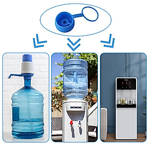 5 Gallon Water Jug Caps 4 Pcs, Food Grade Silicone Reusable Replacement Lid, Fit for 55mm Standard/Screw/Crown Top Water Dispensers Leak-Proof Cap Compatible with 3 & 5 Gallon Water Bottle Cap