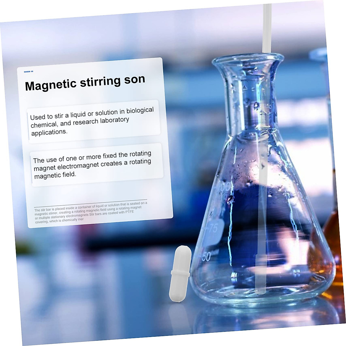 PLAFOPE Magnetic Stirrer Rods for Lab Use Stirring Bars with Magnetic Stirrer Rod for Mixing Liquids