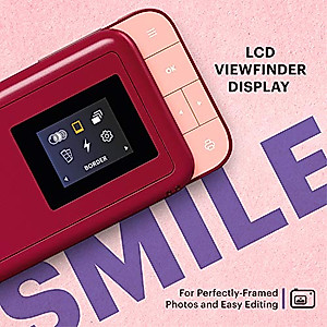 KODAK Smile Instant Print Digital Camera (Red) Soft Case Kit