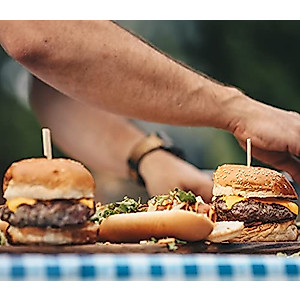 4” inch 100Pcs Bamboo Wood Paddle Picks Skewers Toothpicks for Cocktail，Appetizers, Fruit，Sandwich， Snacks, Package of Wooden Paddle Pick Skewer, Party Forks (100)