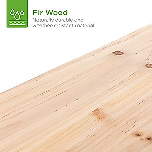 Best Choice Products 8x2ft Outdoor Wooden Raised Garden Bed Planter for Vegetables, Grass, Lawn, Yard - Natural