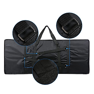 LOLUNUT 61 Key Keyboard Bag Thickened Waterproof Electronic Piano Cover Case for Electronic (Black)