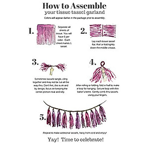 15PCS DIY Tissue Tassel Garland Kit Kraft Tan Brown Cream White Party Streamers Bunting Banner Backdrop for Rustic Baby Shower Burlap Outdoor Wedding Bridal Shower Nursery Decorations