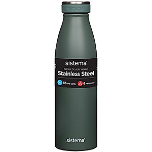Sistema Stainless Steel Bottle, 500ml (Assorted Colours)