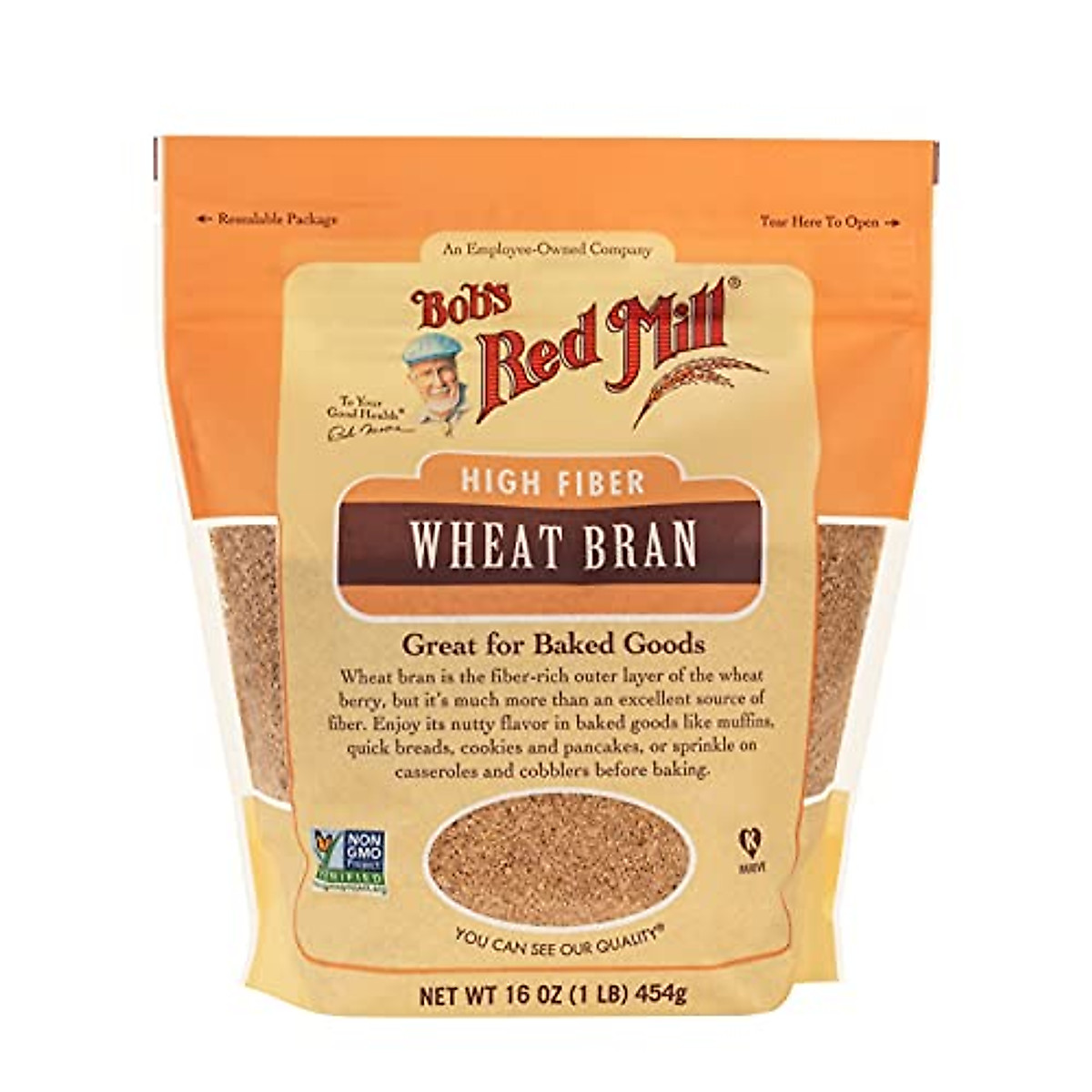 Bob's Red Mill Wheat Bran, 16-ounce (Pack of 4)
