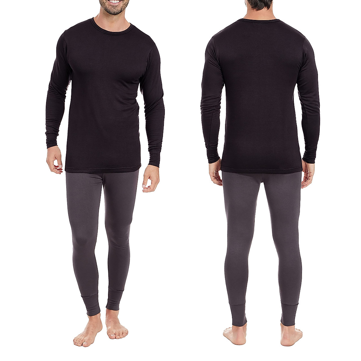 PROJECT BETTER PLACE Mens Long Sleeve Thermal Shirts | Base Layer Shirts Cold Weather -Multi Pack
